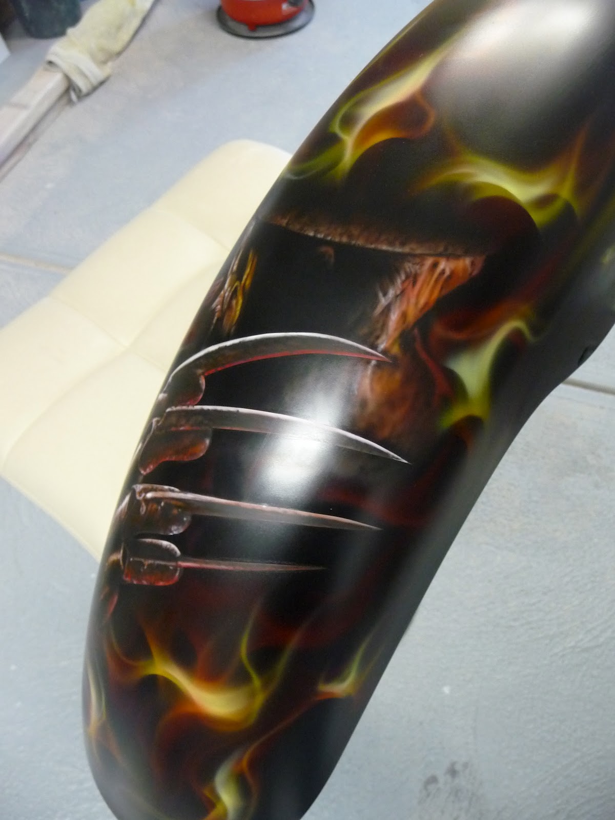 Airbrush Asylum: Freddy Krueger Chopper Pictures.