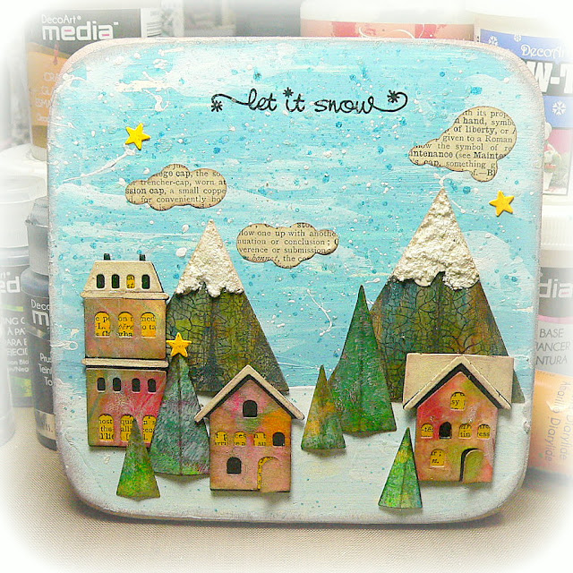 Von Pappe II: Let it Snow - a DecoArt media DT Project