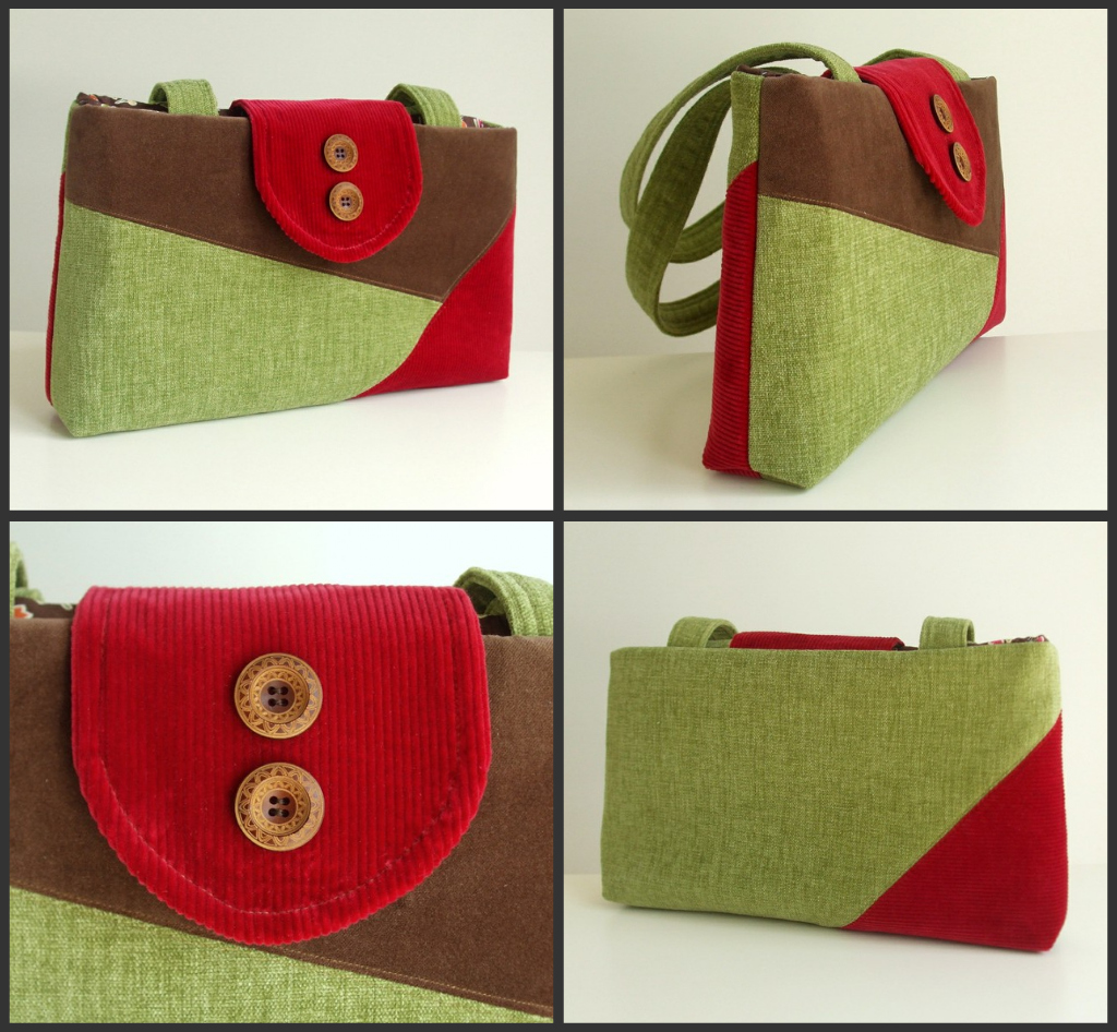 Color Block Purses in Velvet, Chenille and Corduroy
