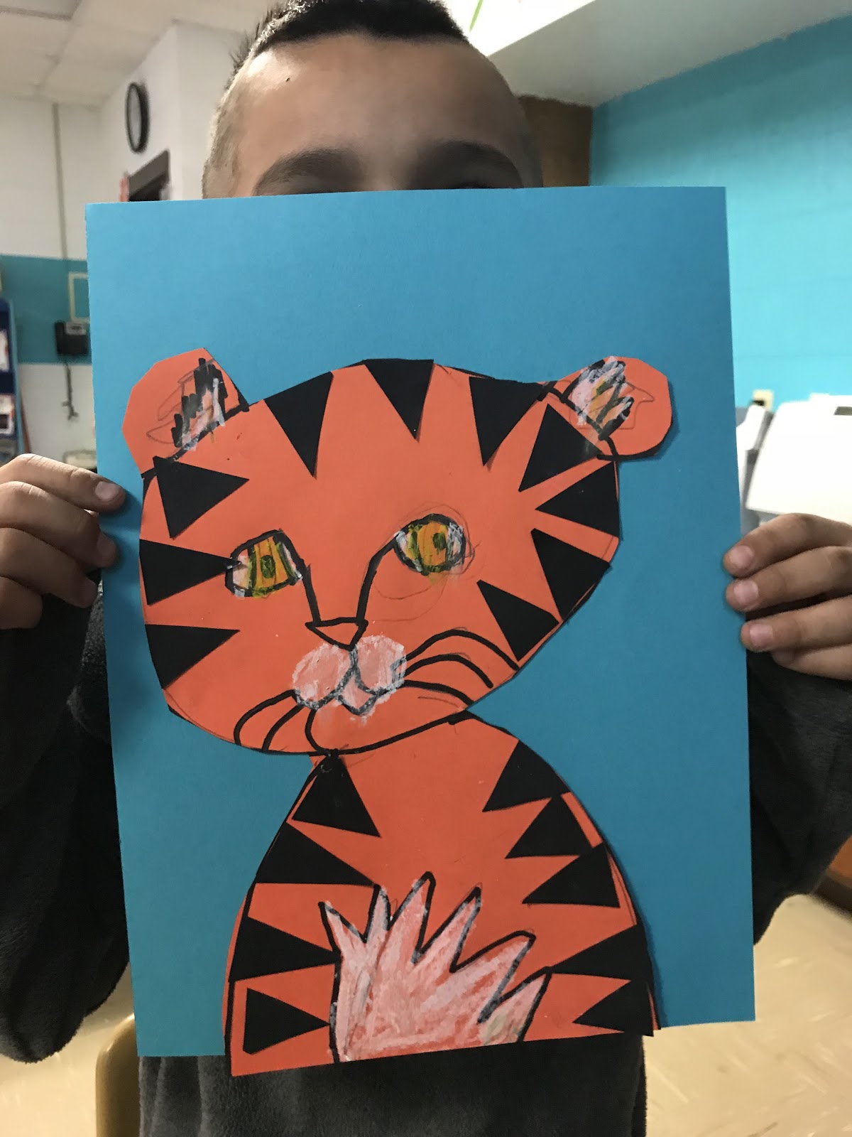 Elements of the Art Room: Kindergarten Tiger Collage