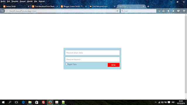 Cara Membuat Form Berada di tengah layar menggunakan html dan css ...
