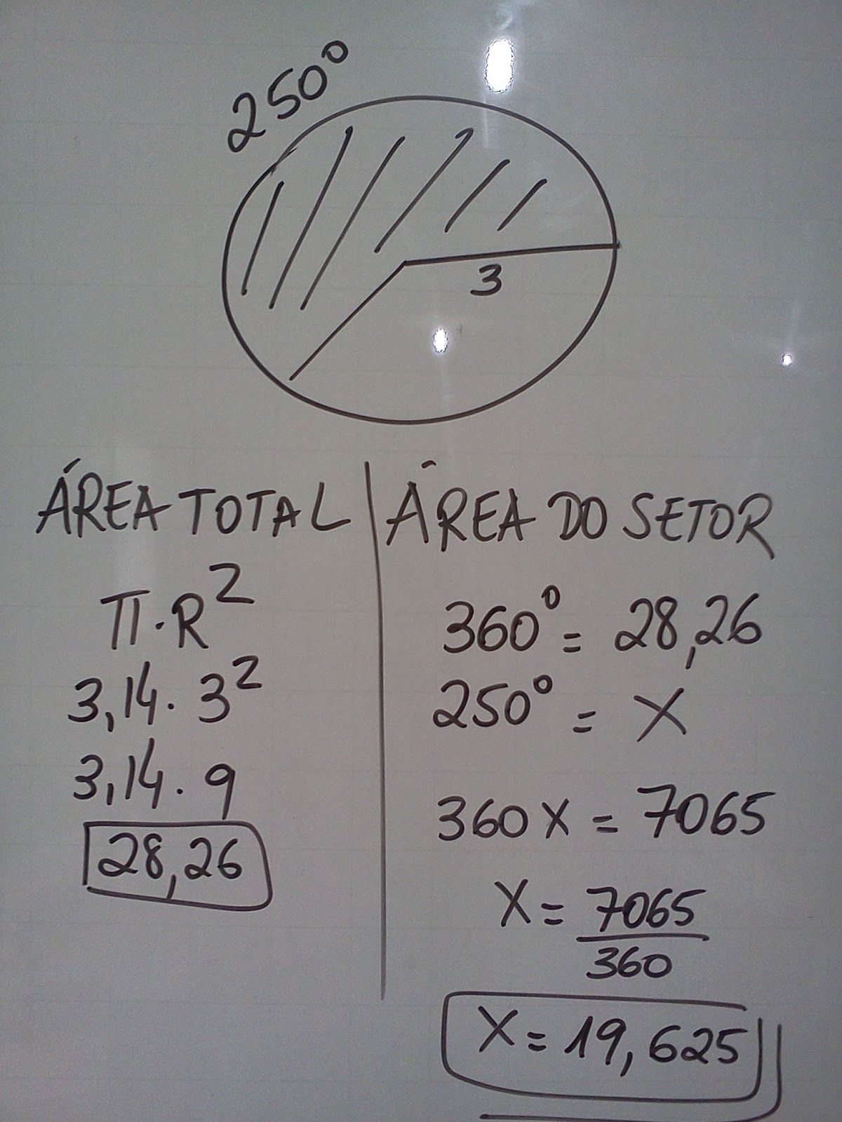 EXERCÍCIOS DE ÁREA DO SETOR CIRCULAR 8