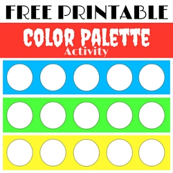 Free Color Palette Activity Page - H A P P i M E S S