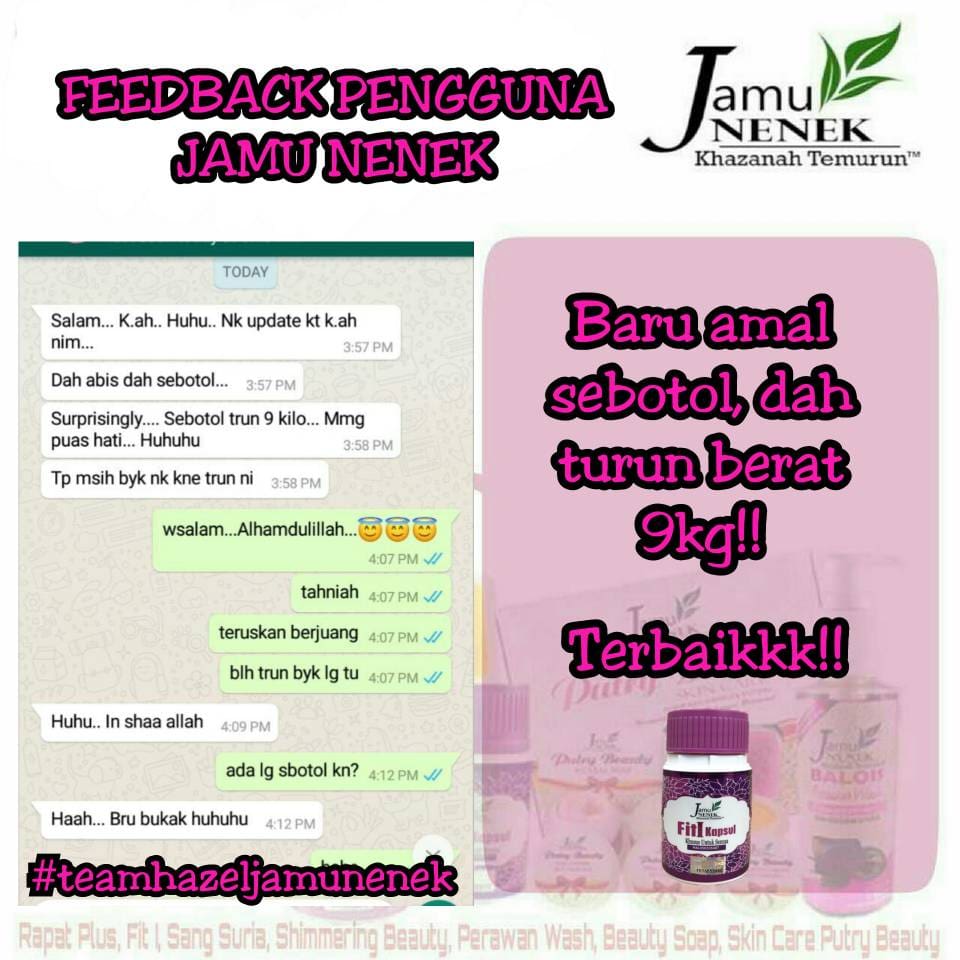 JAMU NENEK PAHANG: Fit I Kapsul Jamu Nenek - Detoks & Kurus. (Ready ...