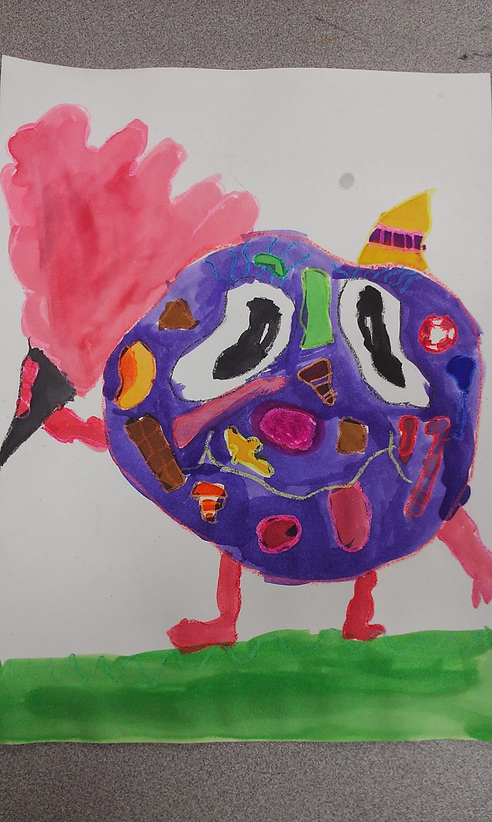 ARTsome! Elementary Art: 4th Grade- Organic Shape Monsters!