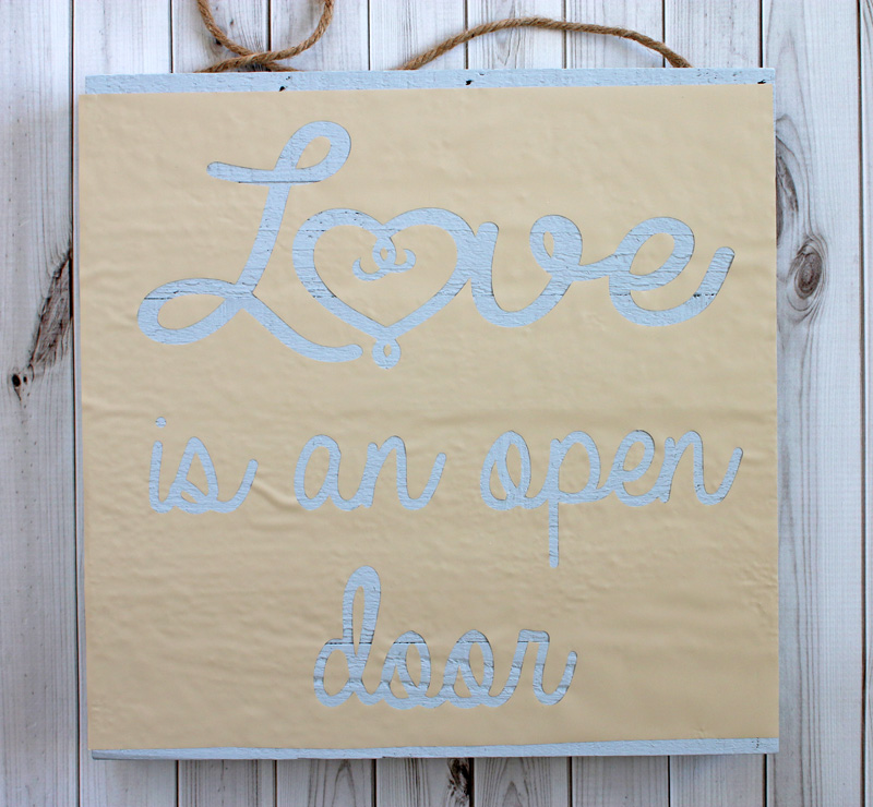 Taylor Stamped: Love Is An Open Door Sign