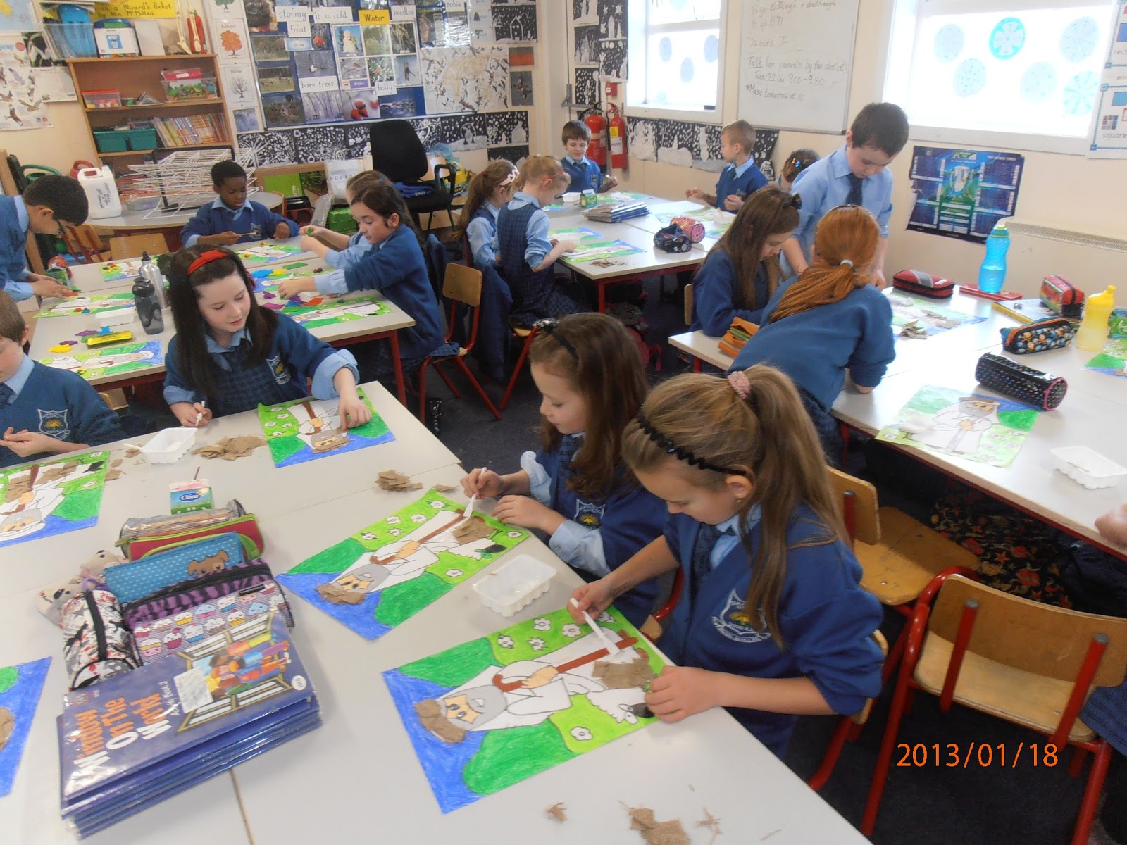 2nd Class Scoil Nioclais: Preparing Art for First Confession