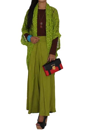 NAFIRA JILBAB...HIJAB FASHION : GAMIS CARDIGAN BROKAT (code NJ-293)