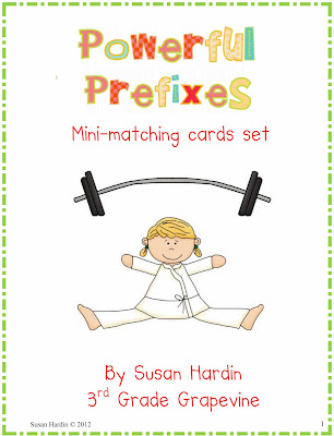 Classroom Freebies Too: Powerful Prefixes Mini-Matching Card Set