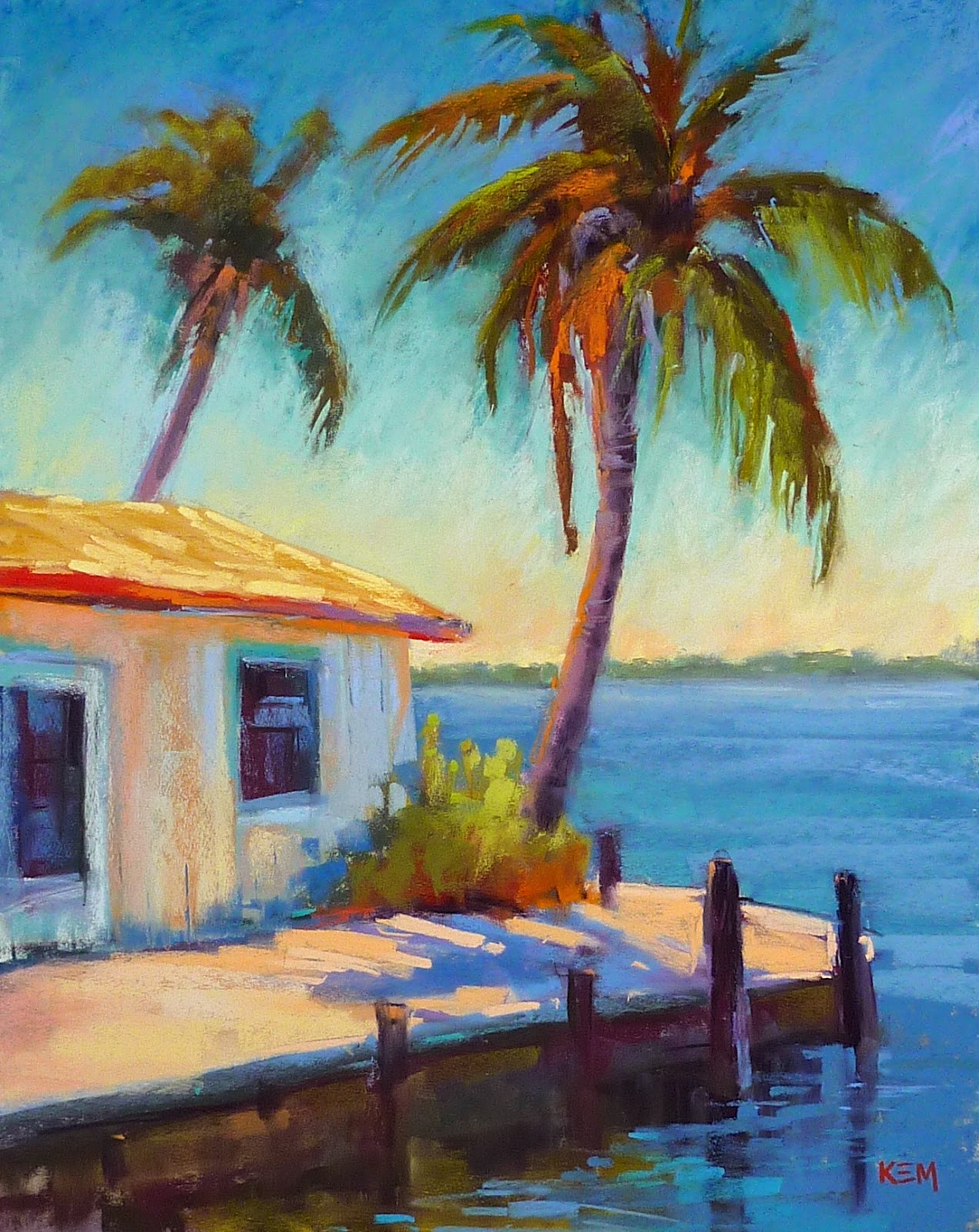 Painting My World: Monday Mini Pastel Demo...Old Florida Fishing Shack