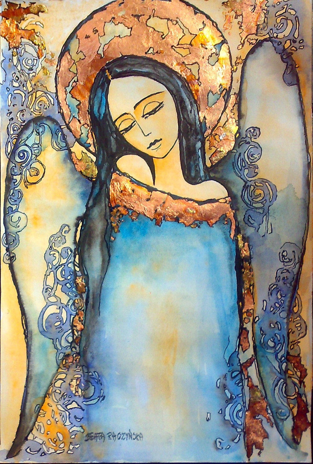 Moje malowanie... : akwarele-anioly