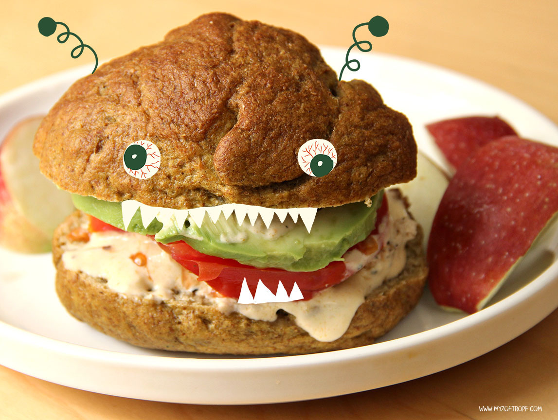 My Zoetrope: VeganMOFO: Green Monster Bread