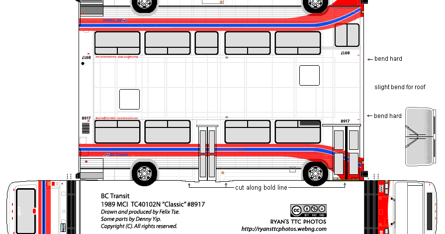 SP. Papel Modelismo: PaperBus 1989 MCI TC40102N - BC Transit