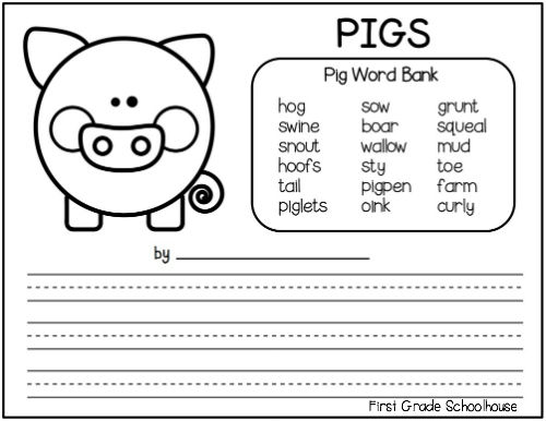 Classroom Freebies Too: Writing About Pigs