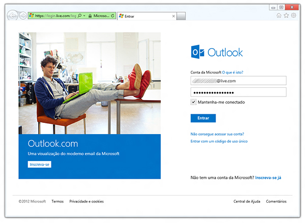 Microsoft estreia novo serviço de email Outlook.com
