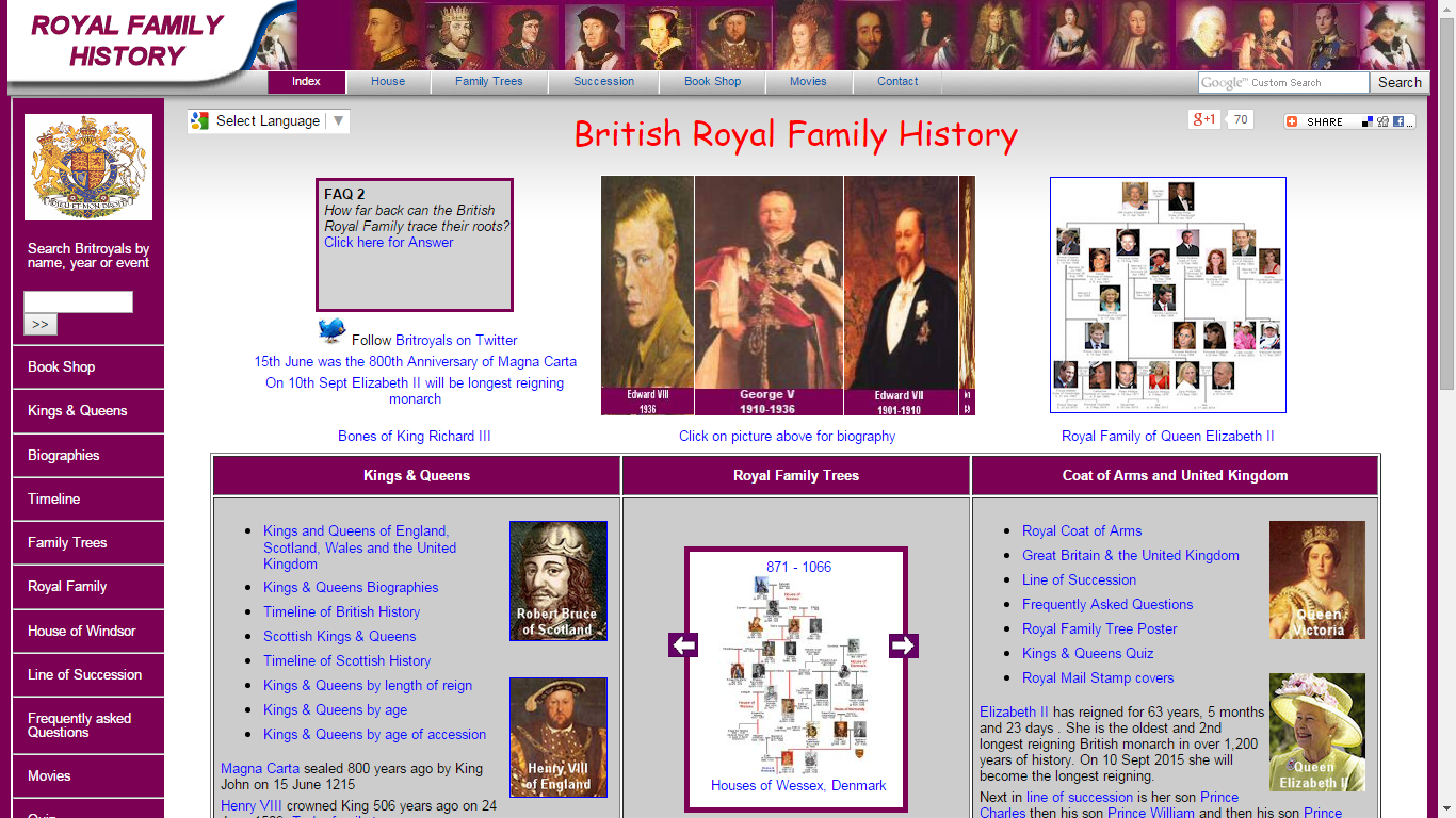 Genea-Musings: British Royals Website