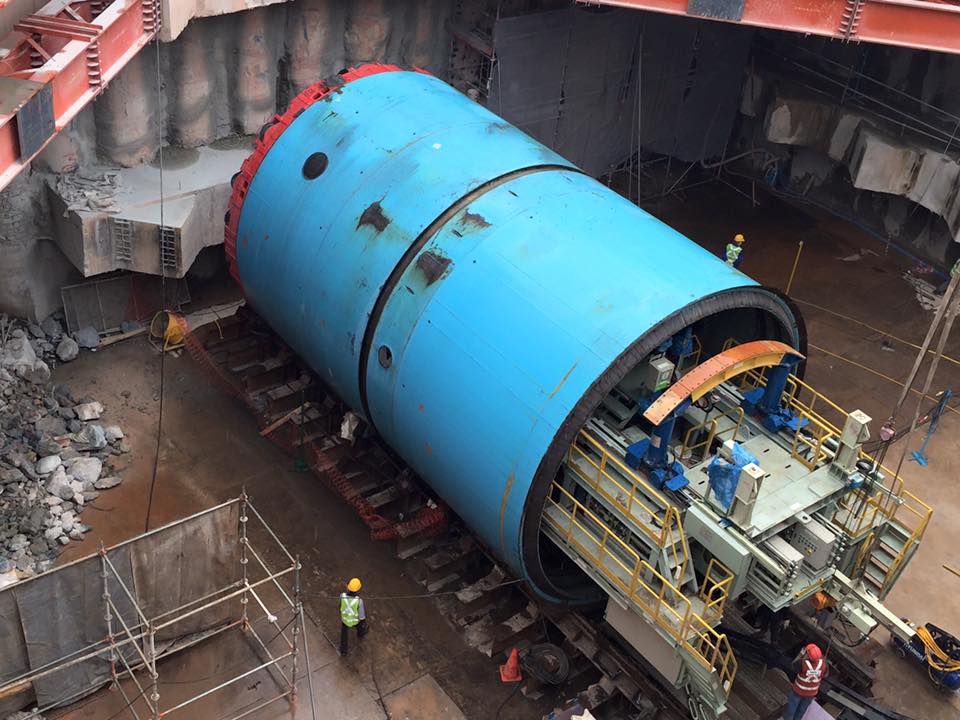 Thomson Line Construction: Woodlands North - TBM Assembly