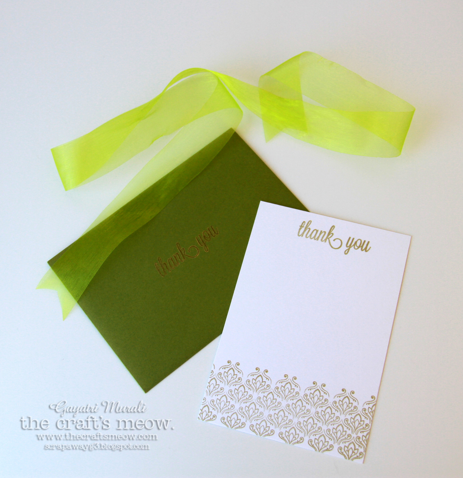 The Craft's Meow Store Blog: Thank You Note card set