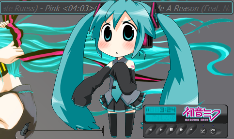 Skin Windows Media Player Hatsune Miku For Windows 7