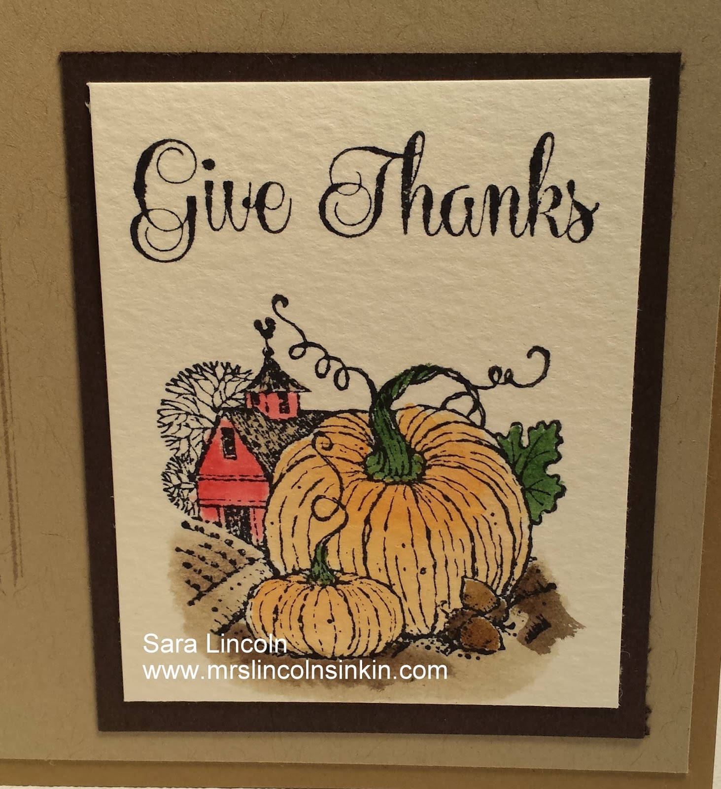 Mrs. Lincoln's Inkin: Give Thanks - Watercolor Pumpkins