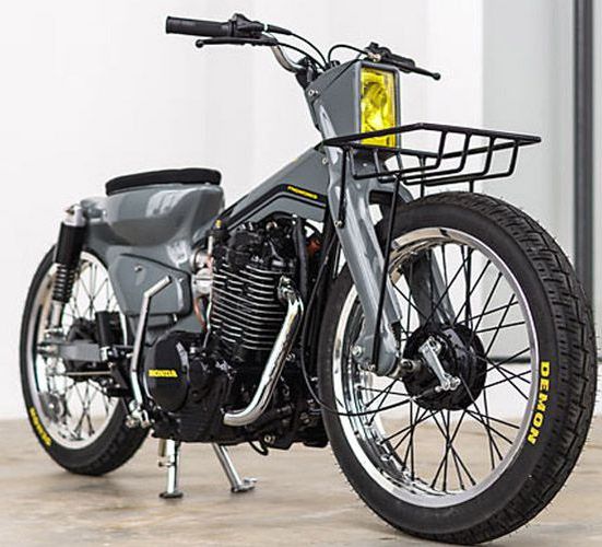 Motor Bebek Honda C70 Custom, Pakai Mesin 600cc - Ate Breaker