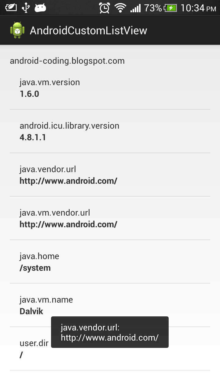 App Android Code List System Properties Of Android System