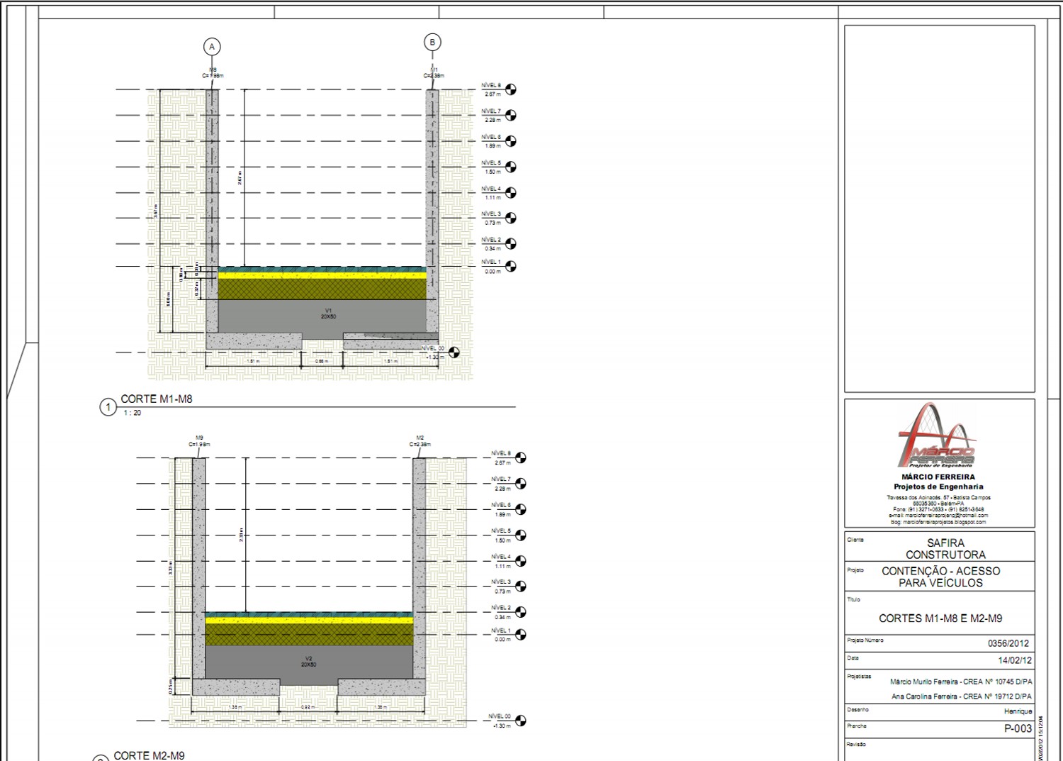 Márcio Ferreira: PROJETO ESTRUTURAL - Rampa de acesso de veículos para ...