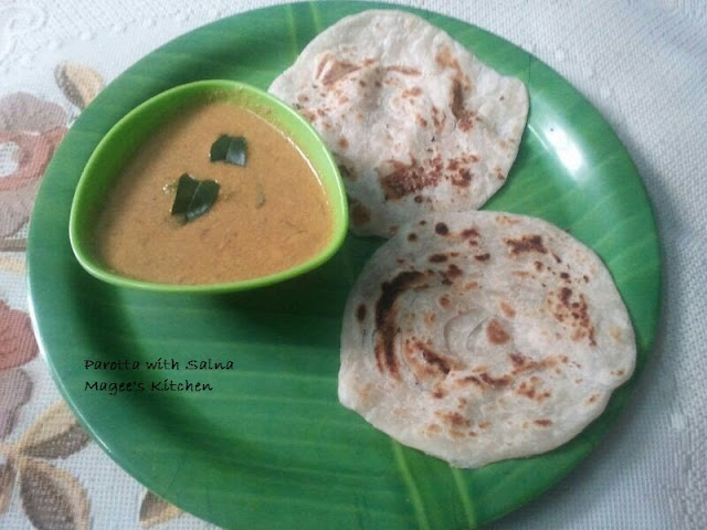 Magee's kitchen World: Parotta with salna...unbeatable tasty combo