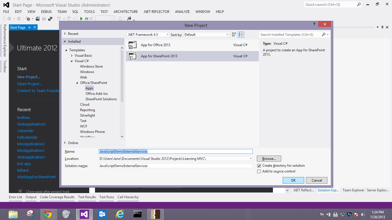 Usama Wahab Khan: CSOM SharePoint app 2013 External Services by Using ... Usama Wahab Khan: CSOM SharePoint app 2013 External Services by Using ...