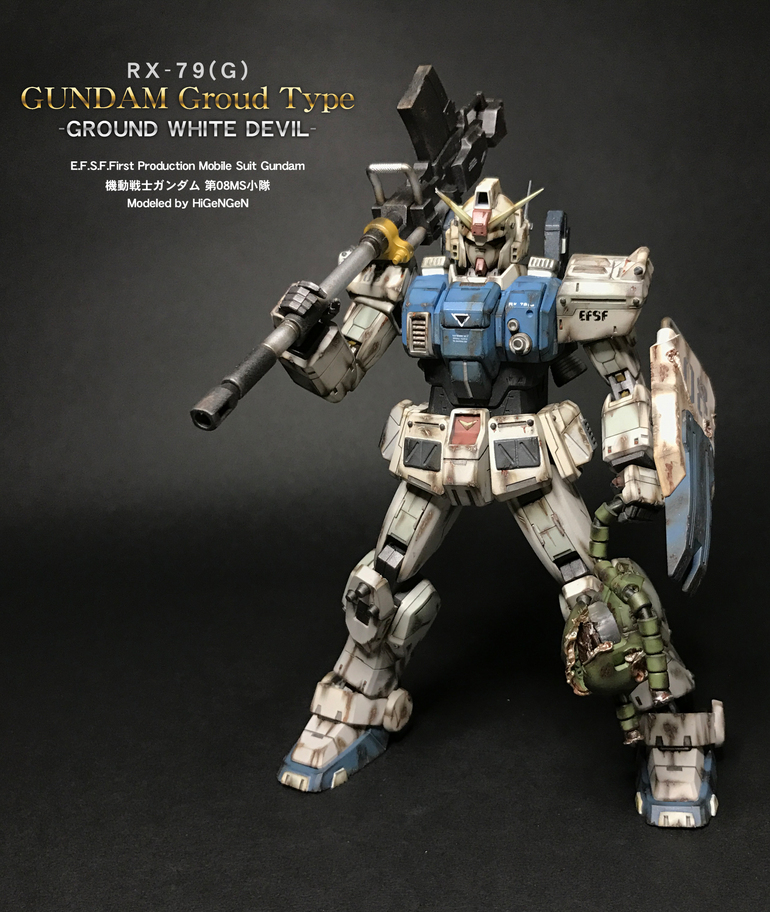 Custom Build: MG 1/100 Ground Type Gundam [Detailed] + Weathering ...