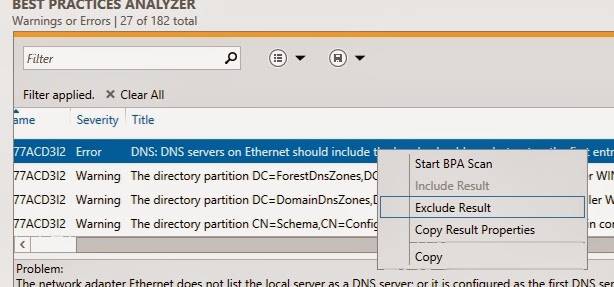 التعرف على برنامج Best Practice Analyzer في نظام Windows Server 2012