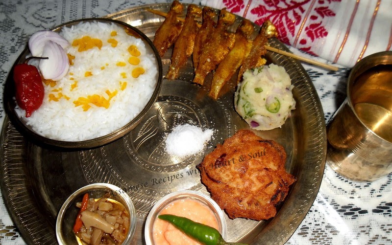 Assamese Recipes: Poita Bhaat or Ponta Bhaat...........( A forgotten ...