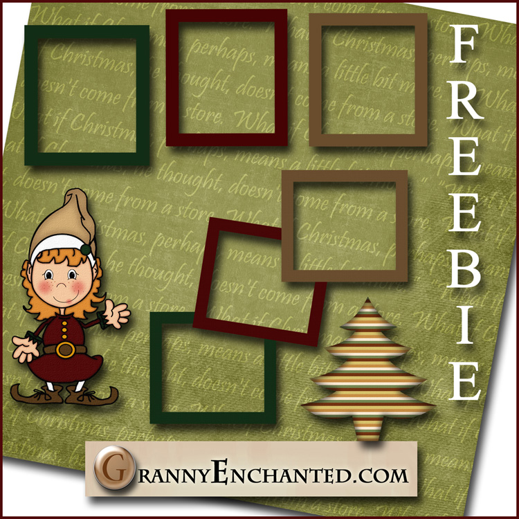 GRANNY ENCHANTED'S BLOG: Free Snip Snap Elf Digi Scrapbook Kit