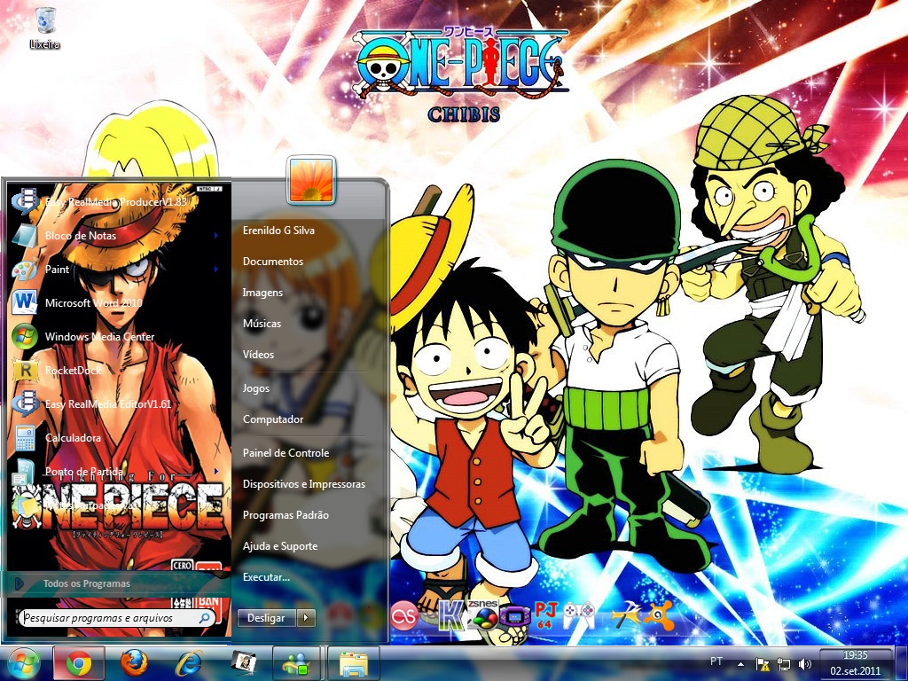 Temas de animes para o Windows Seven