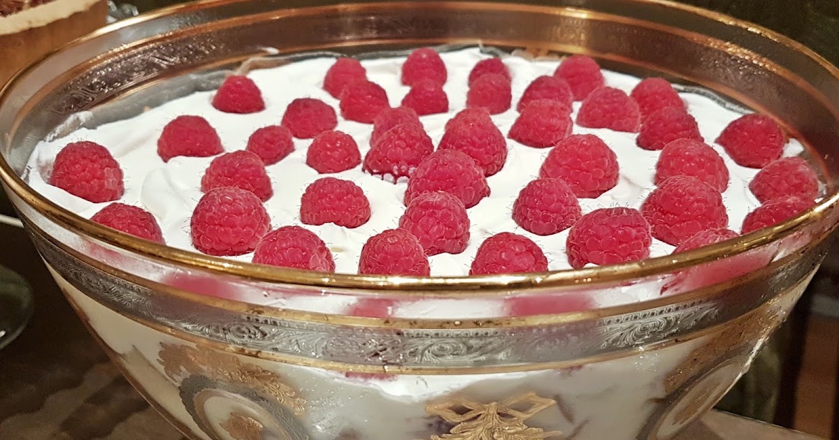 Maryam's Culinary Wonders: 1178. White Chocolate Raspberry Trifle