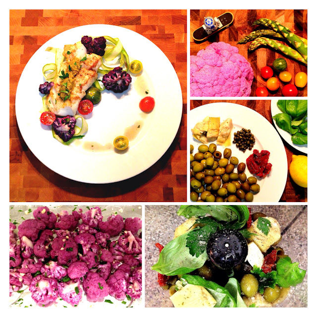 The Graffiti Cookery: Recipe: Seared Cod, Olive Tapenade, Purple ...