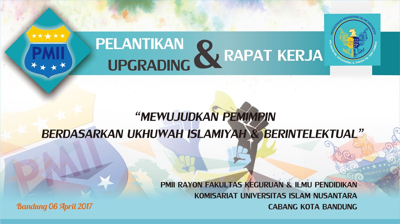 Spanduk Pelantikan PMII Rayon | PR FKIP UNINUS KOTA BANDUNG