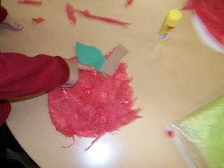 Planting Ideas: Tissue Paper Apple by Deborah Daugherty