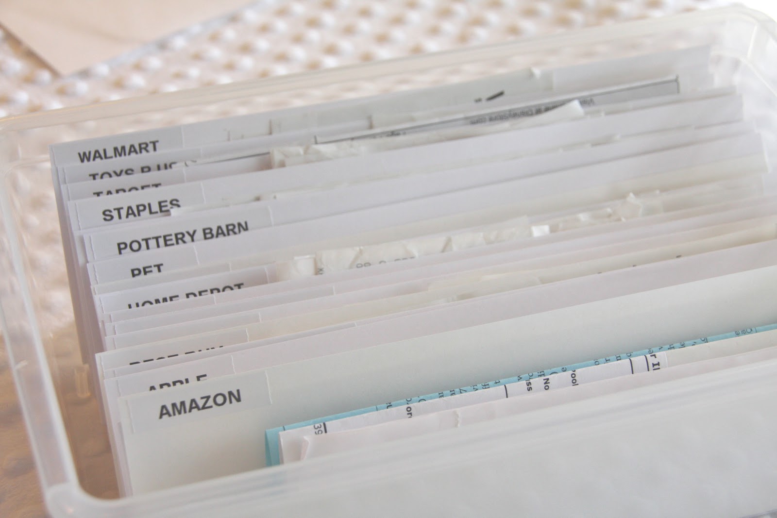 Organized Paper Receipts - Simply Organized
