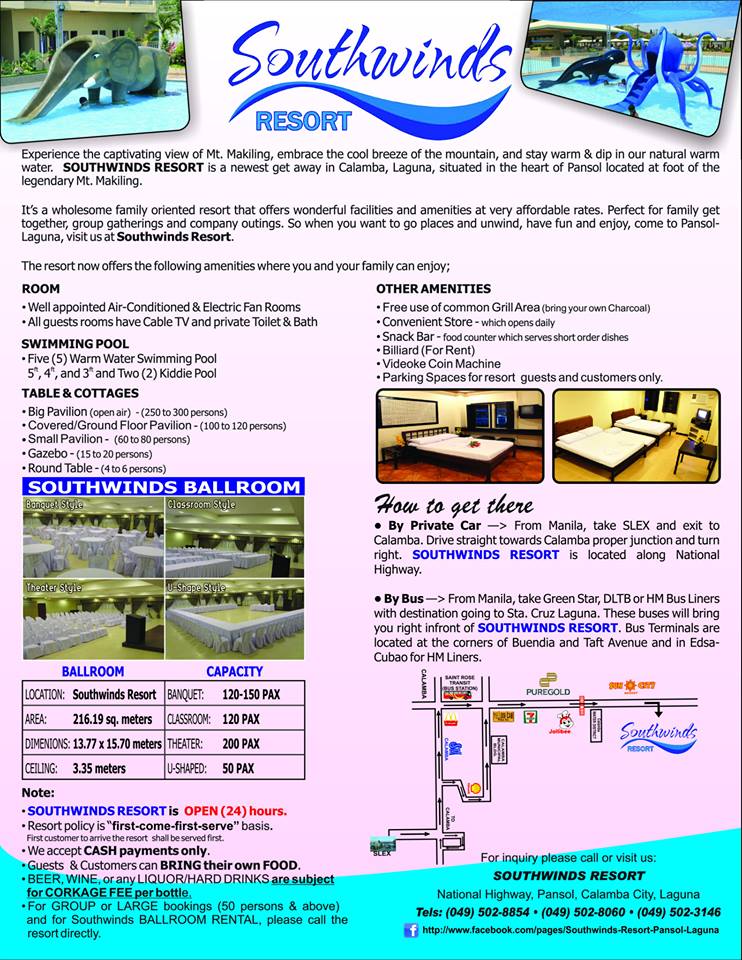 Southwinds Resort Pansol | Best Resorts
