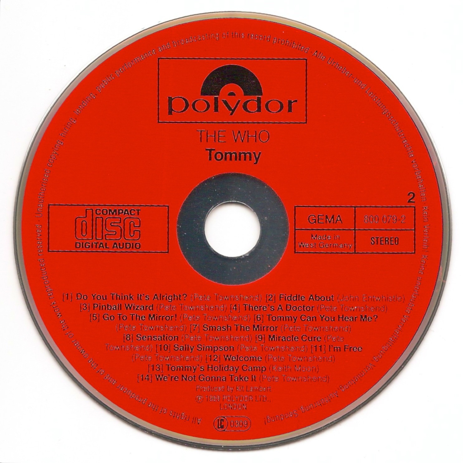 The First Pressing CD Collection: The Who - Tommy