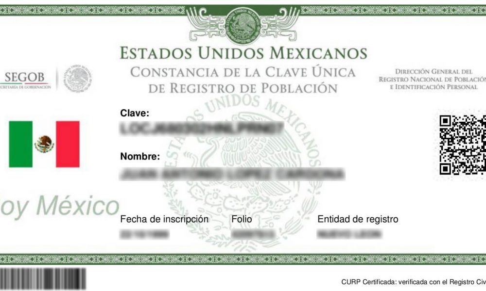 Nueva CURP Certificada y Actualizada en 2020 | CURP Gratis para ...