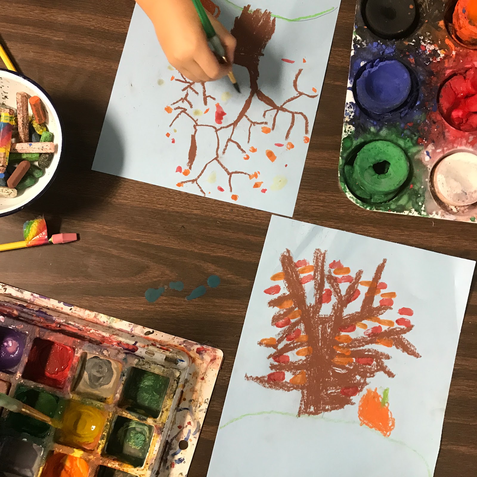 Elements of the Art Room: Kindergarten Fall Trees