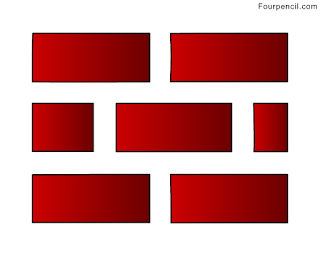 FourPencil: How to draw a Brick for kids - step by step