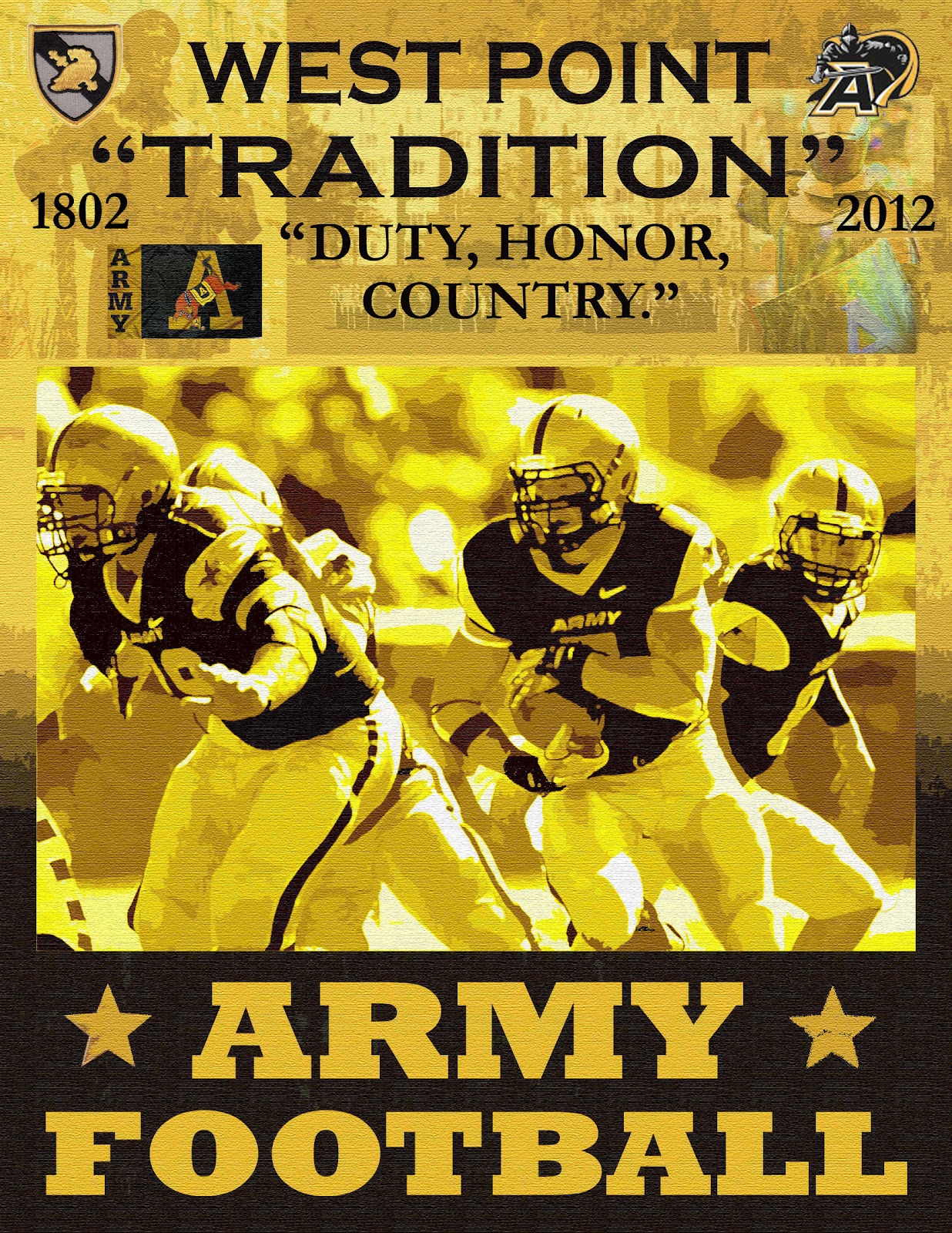 the sports art of h. edward brooks: "Army Football" West Point Military ...