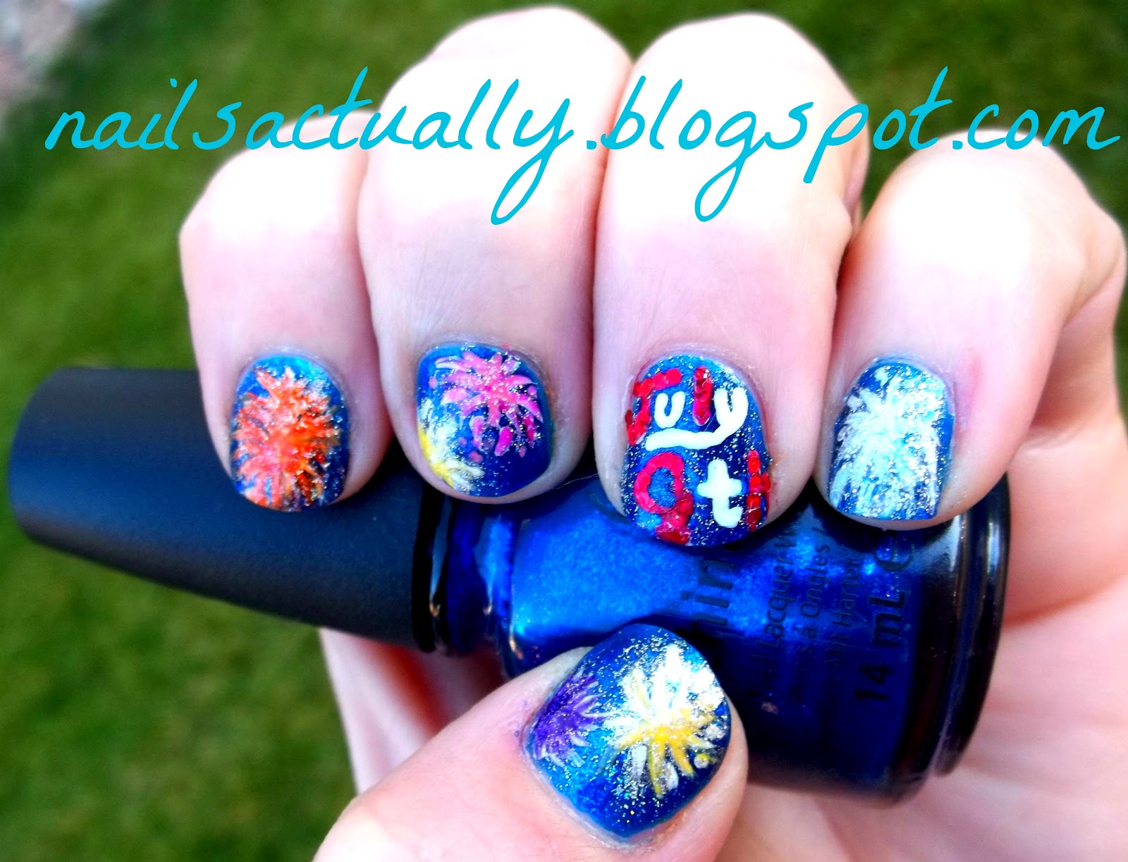 Nails Actually: Fireworks July 4th Nails--Week 27 of the Year of Polish ...