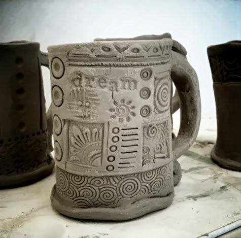 Westville Art Blog: Ceramics: Stamped Mug