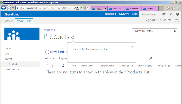 SharePoint 2013 Preview - Product Catalog site template