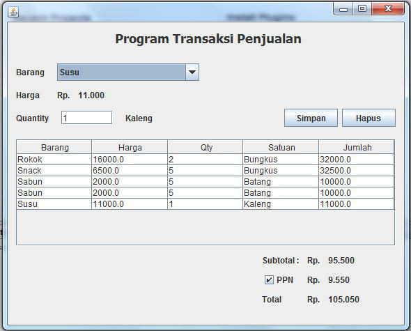 Membuat Form Transaksi Penjualan Anisnovitasari - Riset