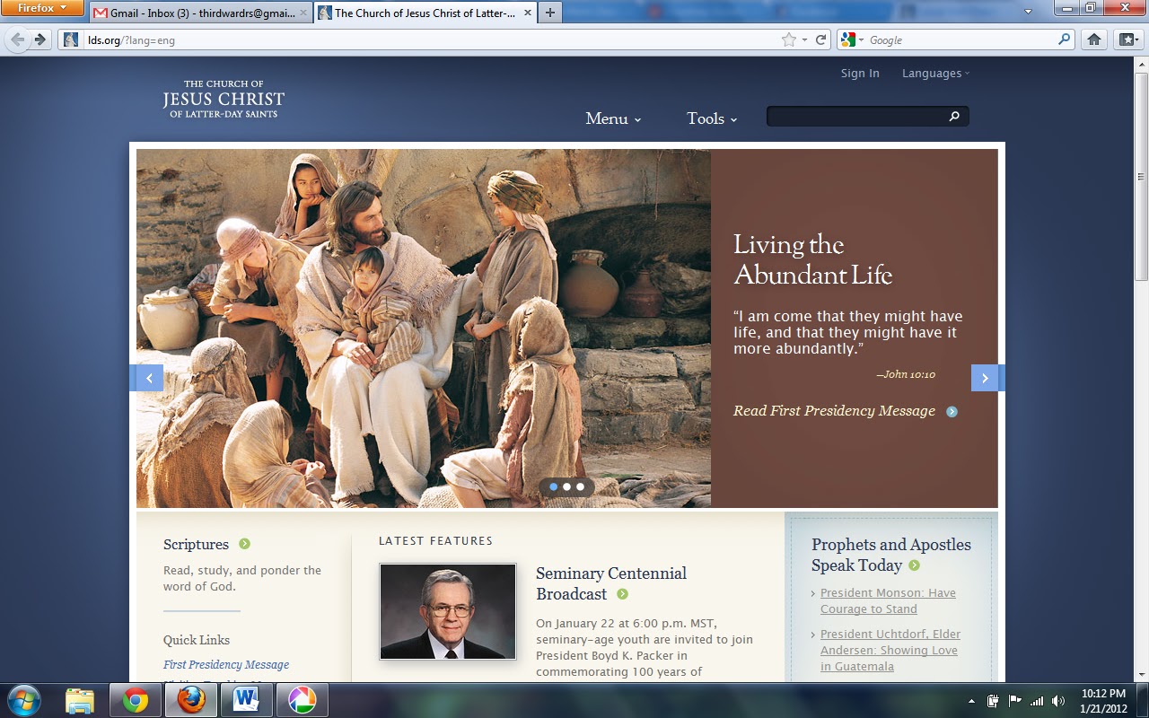 Seattle 3rd Ward Relief Society: Signing up for lds.org